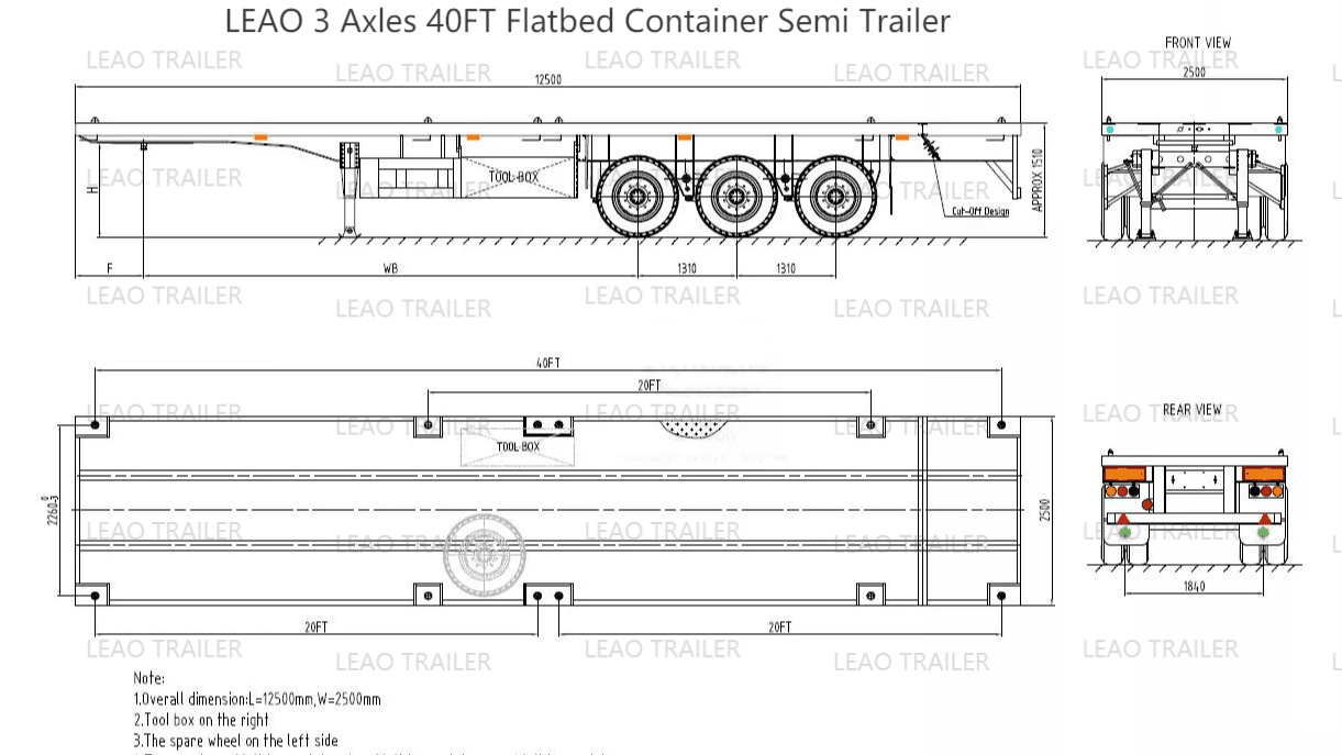 20ft and 40ft Superlink Flatbed Semi Trailer - aleeaovehicle.com