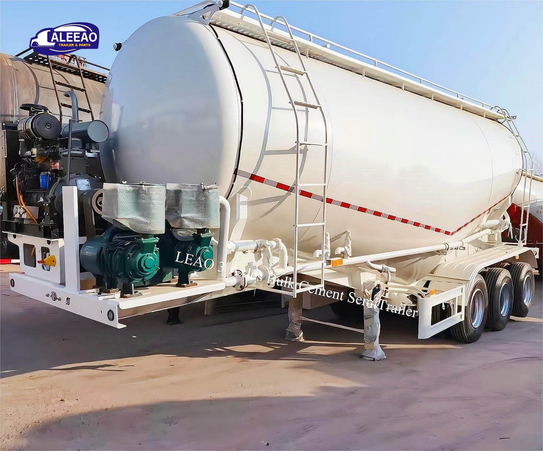 3 Axle 45cbm Cement Bulker Trailer - aleeaovehicle.com