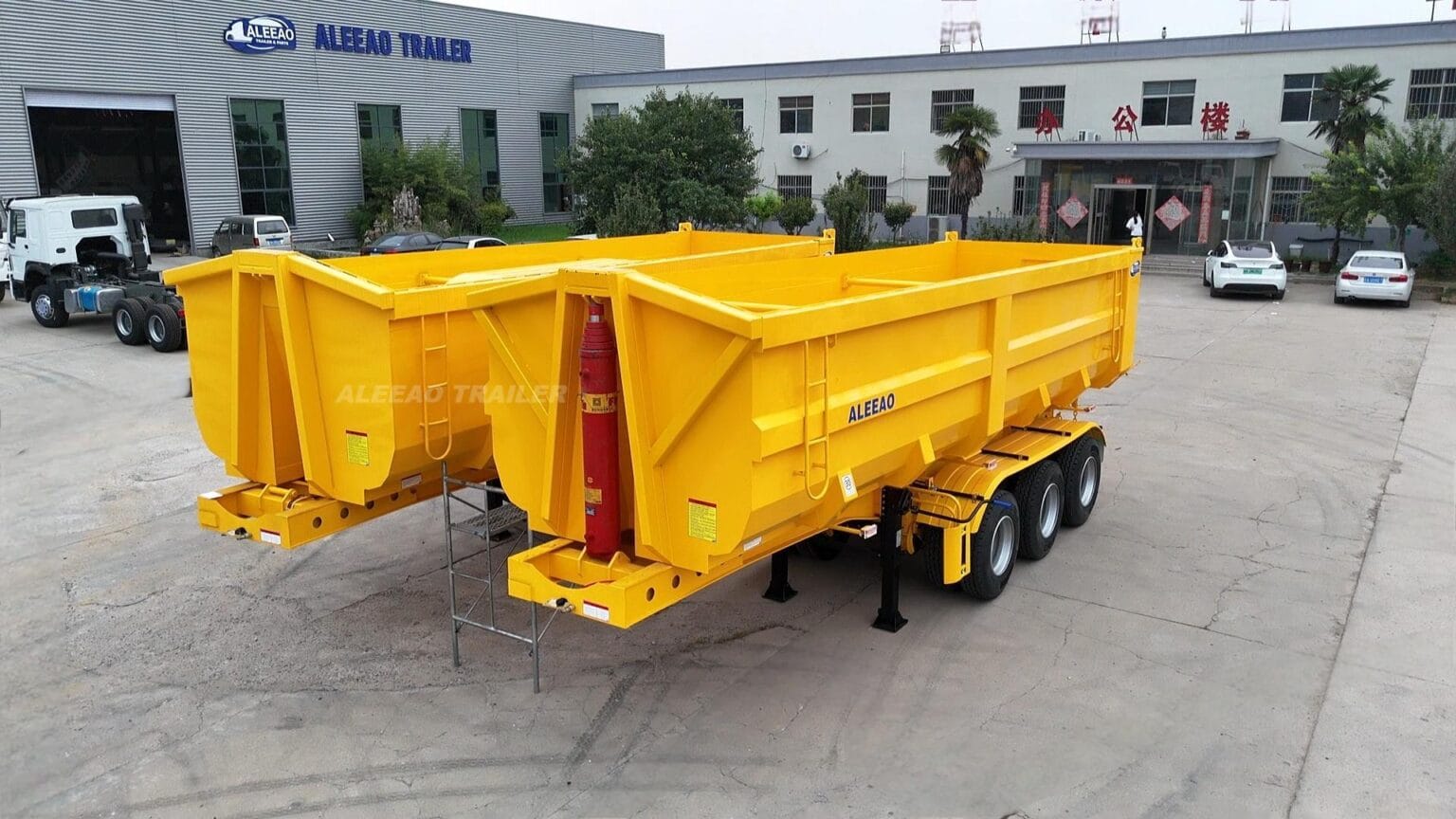 3 Axle End Dump Semi Trailers - aleeaovehicle.com